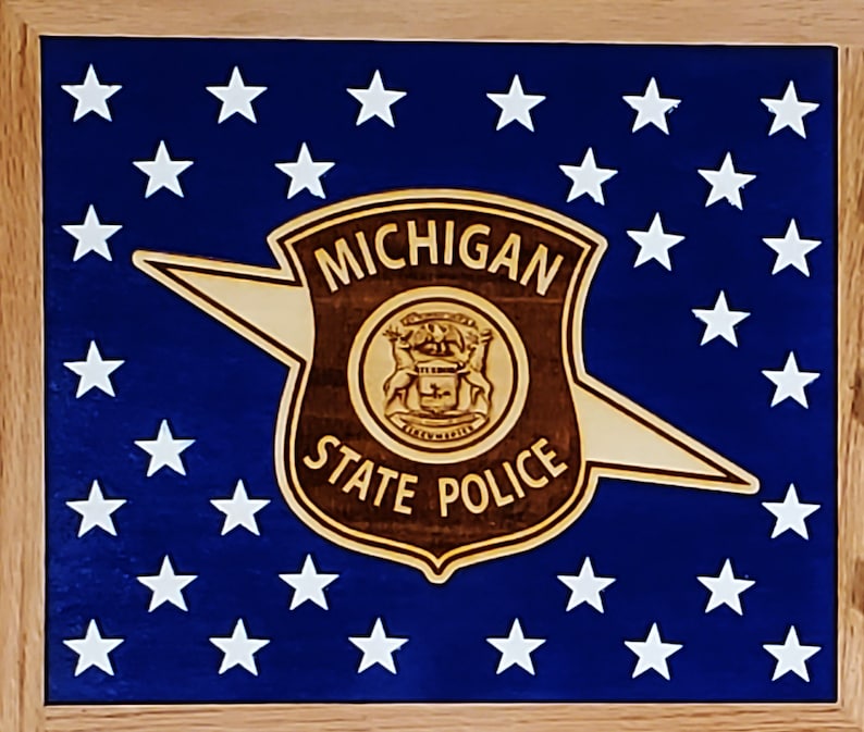 Michigan State Trooper / Police Challenge Coin Display Flag 70 Coins - Etsy