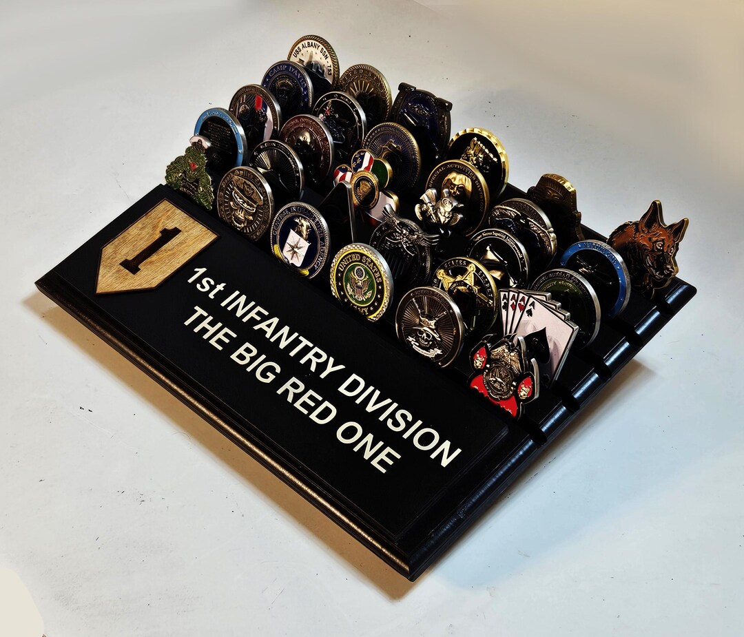 1st Infantry Division Desktop/shelf Top Challenge Coin Display US Army ...