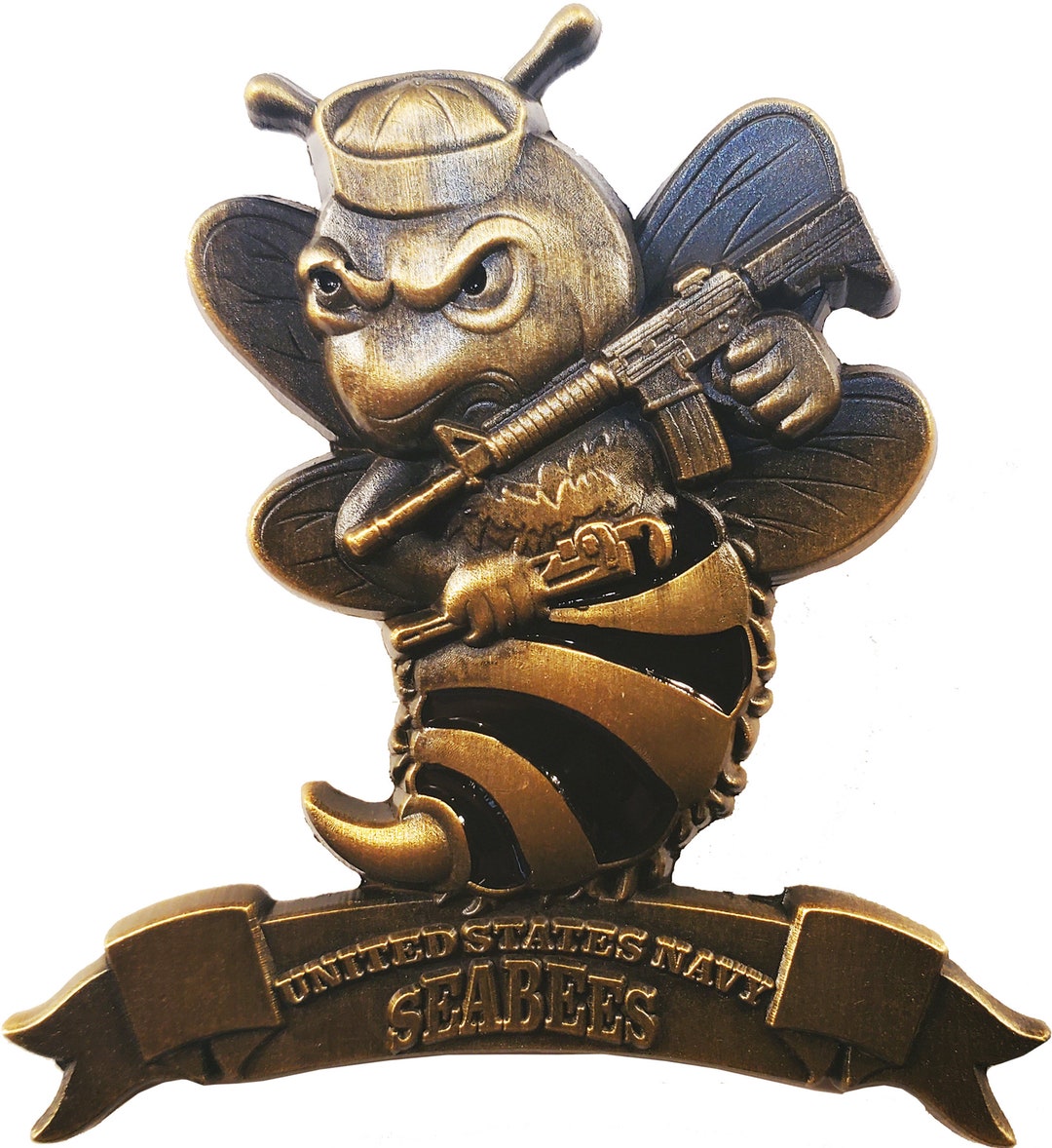 United States Navy Seabees "angry Bee" We Build We Fight 2" Challenge ...