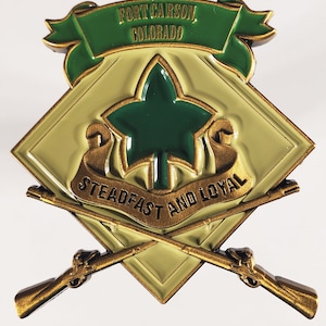 US Army 4th Infantry Division Fort Carson Colorado Commemorative ...