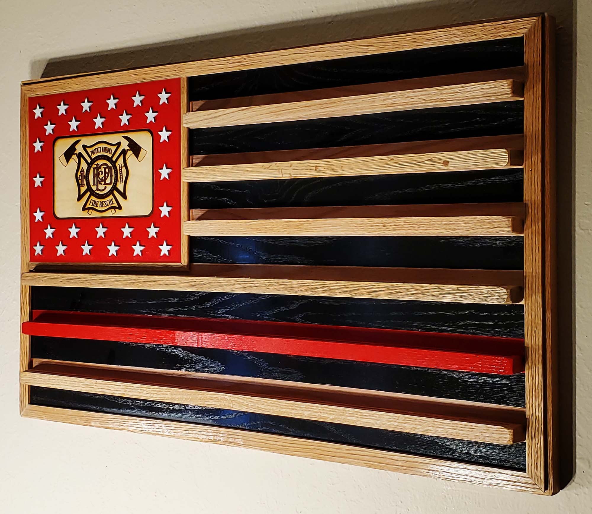 Phoenix Arizona Fire Department Challenge Coin Display Flag | Etsy