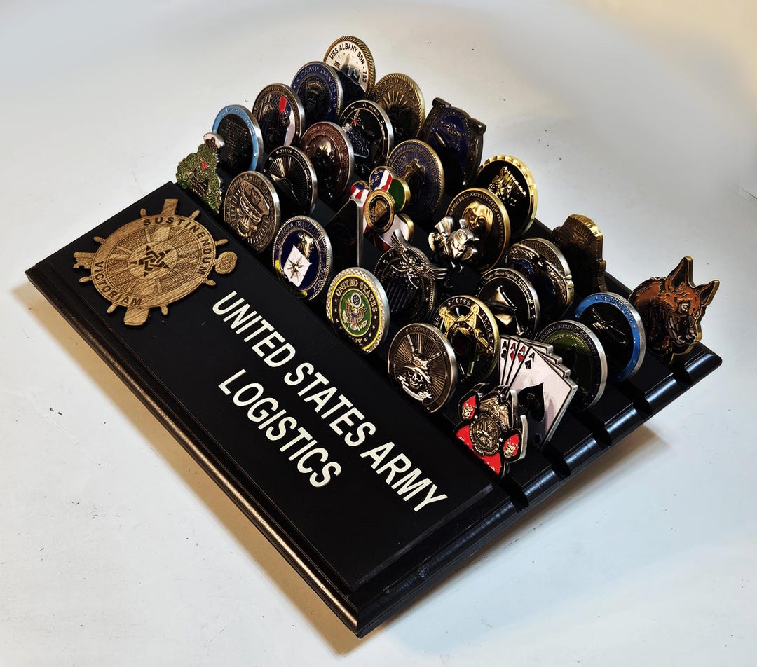 US Army Logistics Desktop/shelf Top Challenge Coin Display US Army ...
