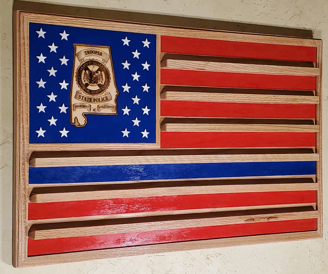 Alabama State Police Badge Challenge Coin Display 36x20 Holds 60-80 ...