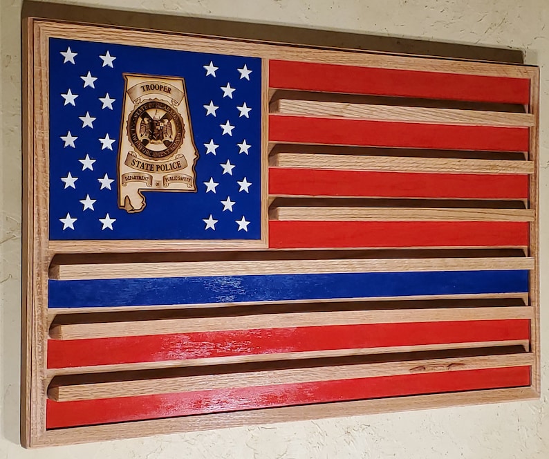 Alabama State Police Badge Challenge Coin Display 36x20 Holds 60-80 ...