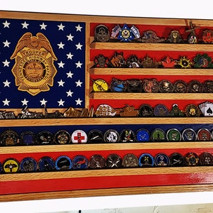Tennessee Trooper / Police Challenge Badge Coin Display 70-100 Coins ...