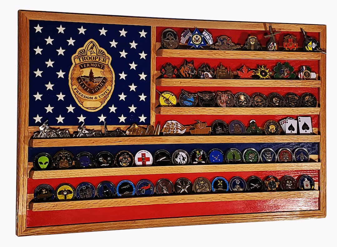 Vermont State Police / Trooper Challenge Badge Coin Display 70-100 ...