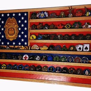 Tennessee Trooper / Police Challenge Badge Coin Display 70-100 Coins ...