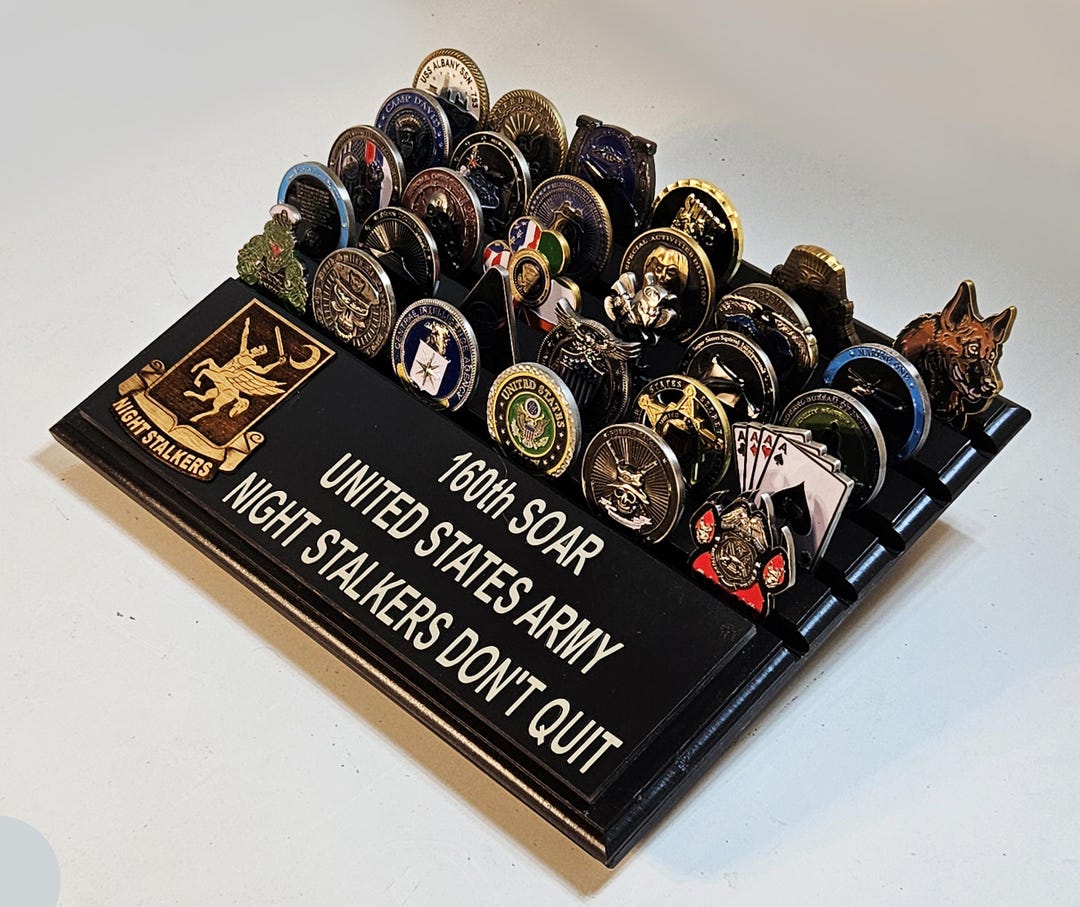 160th SOAR Desktop/shelf Top Challenge Coin Display US Army Holds ...