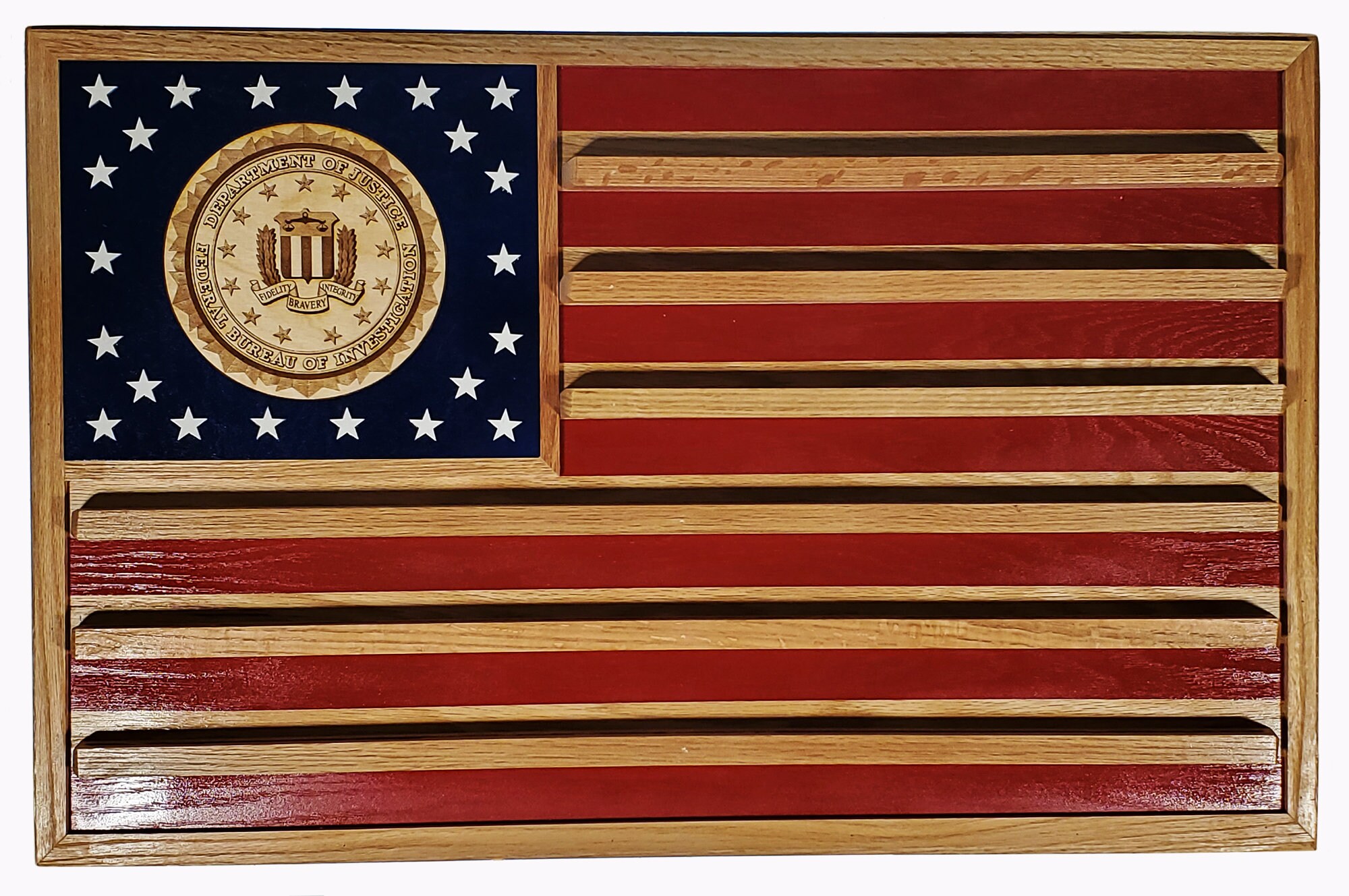 Federal Bureau of Investigation FBI Challenge Coin Display Flag/70-90 ...