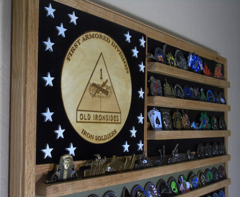 US Army 1st Armored Division Custom Challenge Coin Display | Etsy