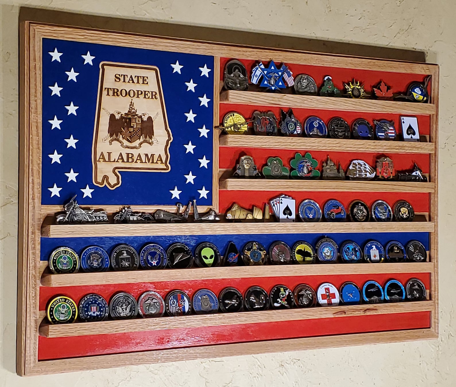 Alabama State Police Door Seal Challenge Coin Display 36 X 20 | Etsy