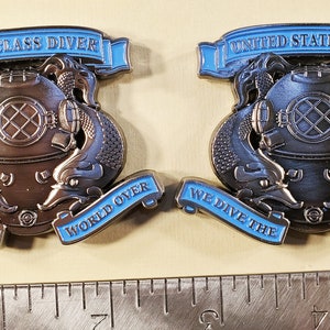 US Navy First Class Diver Commemorative Challenge Coin 127 - Etsy