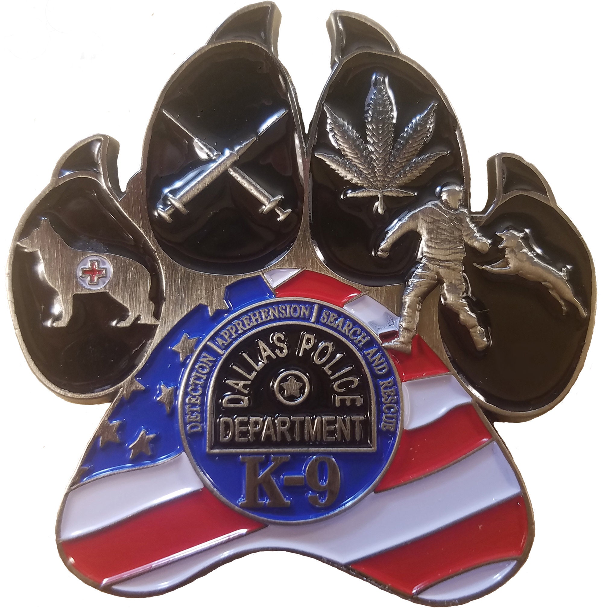 Dallas Texas Police Department K-9 Challenge Coin 2" 71 - Etsy