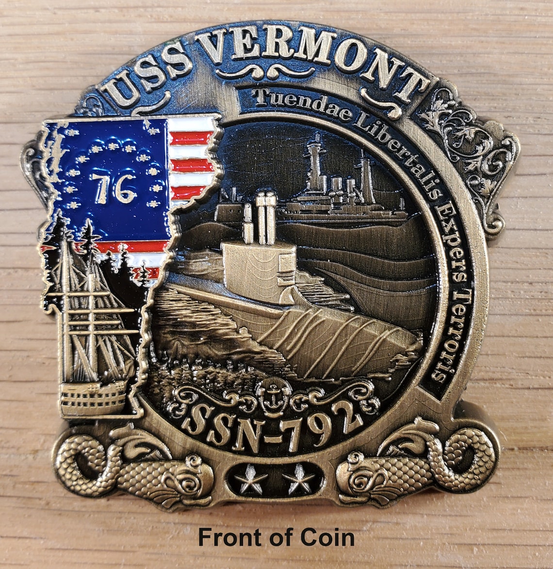 USS Vermont SSN-792 US Navy Submarine Challenge Coin 2.2 | Etsy