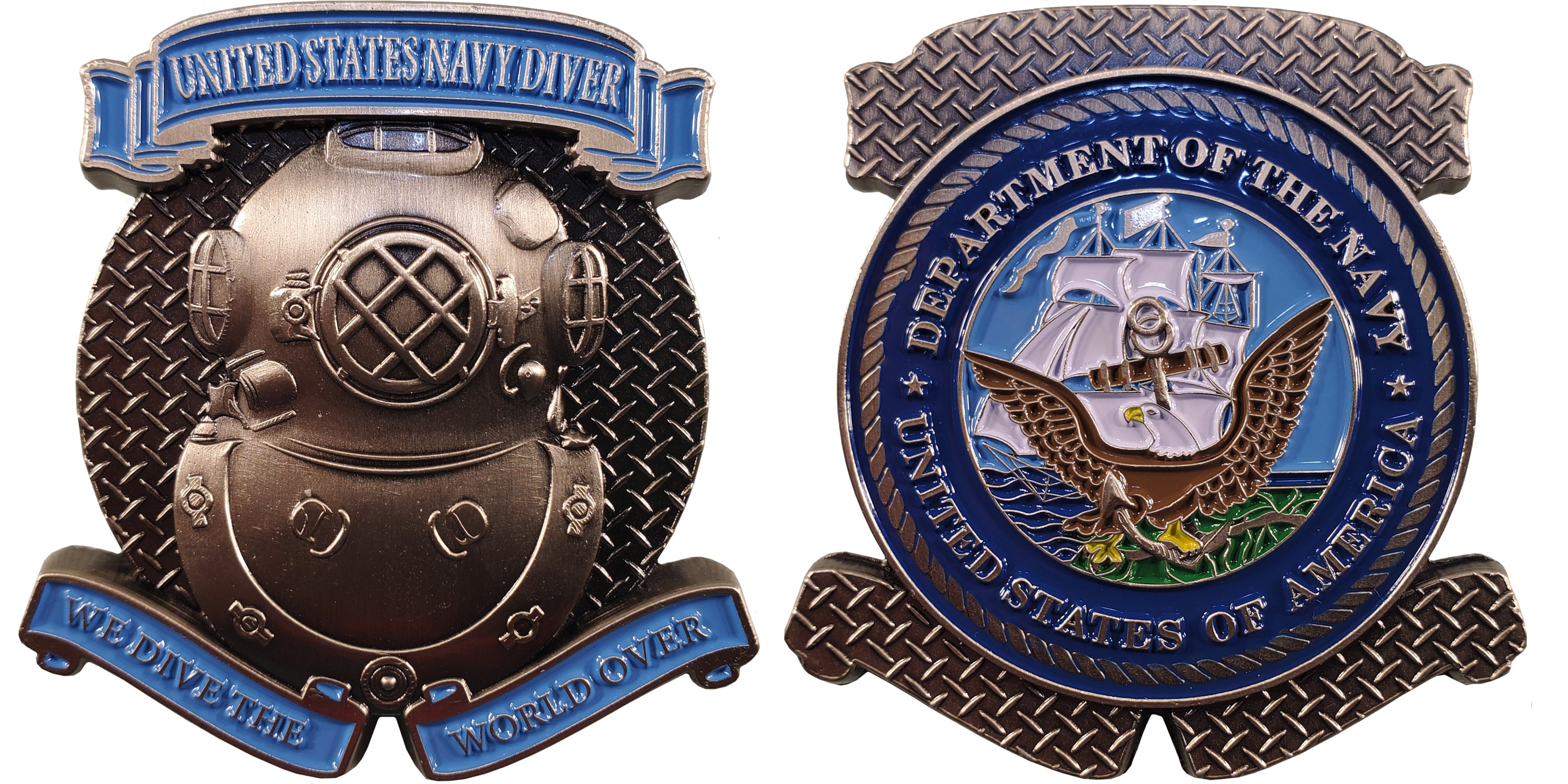 US Navy Diver Badge Commemorative Challenge Coin 2 135 - Etsy