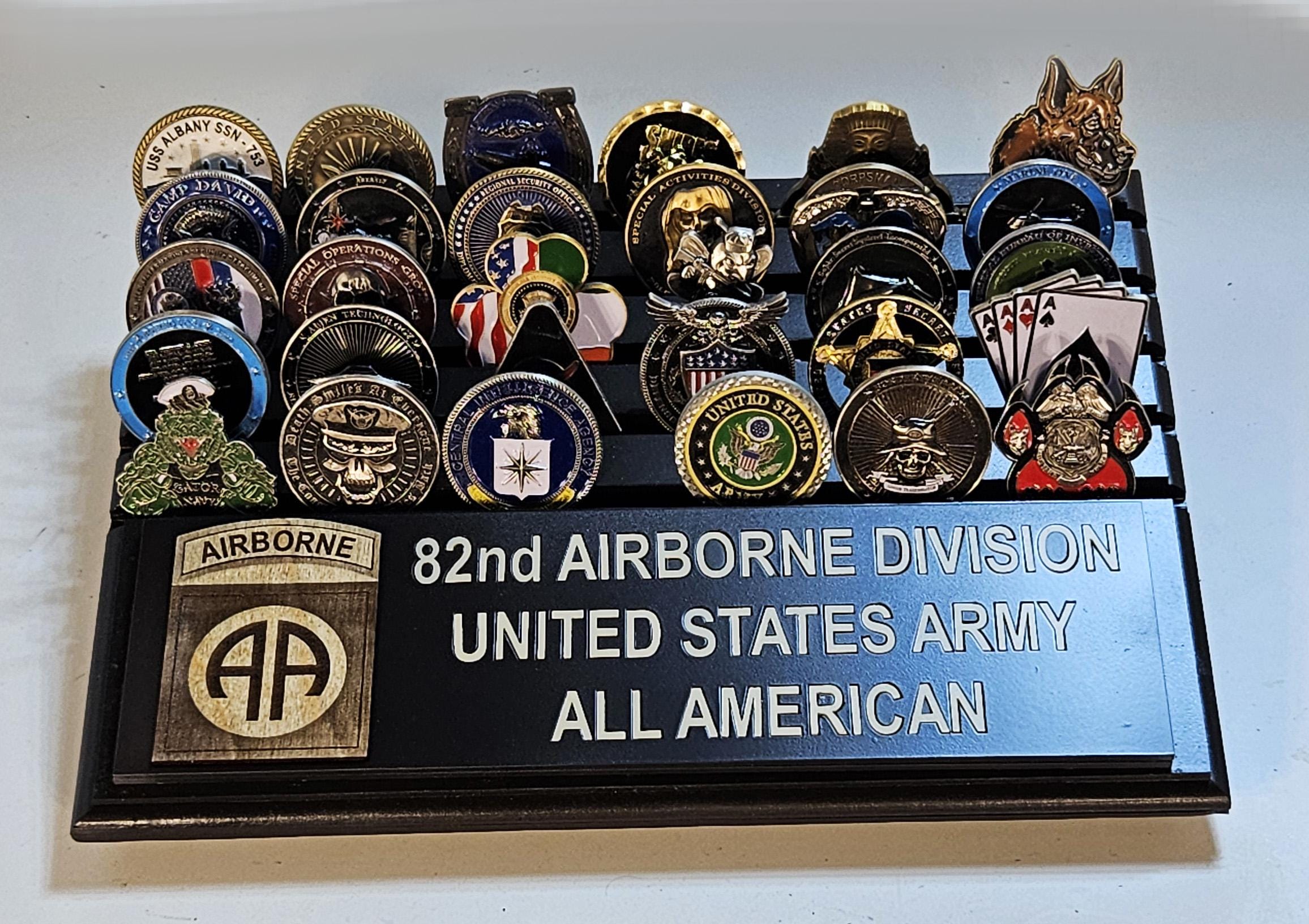82nd Airborne Challenge Coin Display: US Army Veteran Gift - Etsy