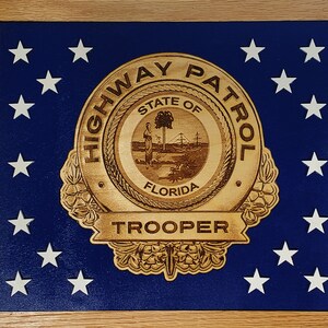 Florida State Trooper State Police Challenge Coin Display Flag 70 ...