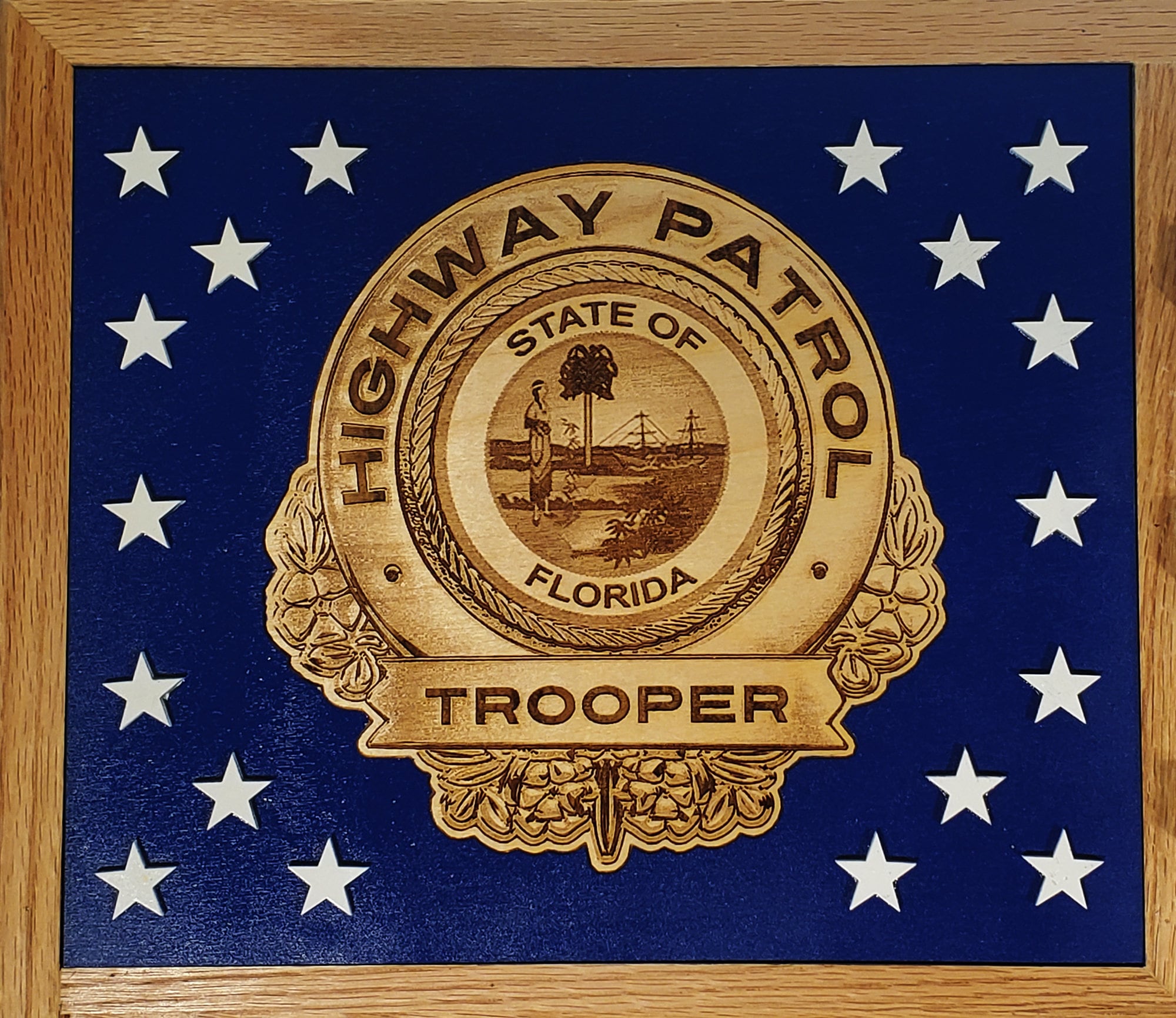 Florida State Trooper State Police Challenge Coin Display Flag 70 ...