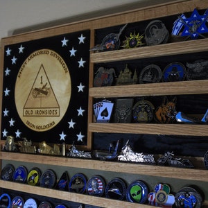 US Army 1st Armored Division Custom Challenge Coin Display Flag 36"x20 ...