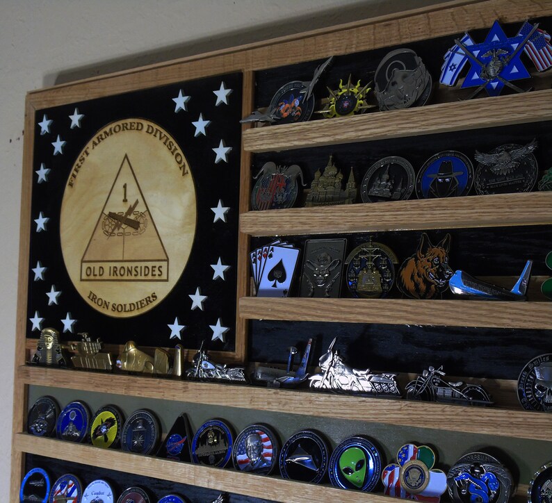 US Army 1st Armored Division Custom Challenge Coin Display - Etsy