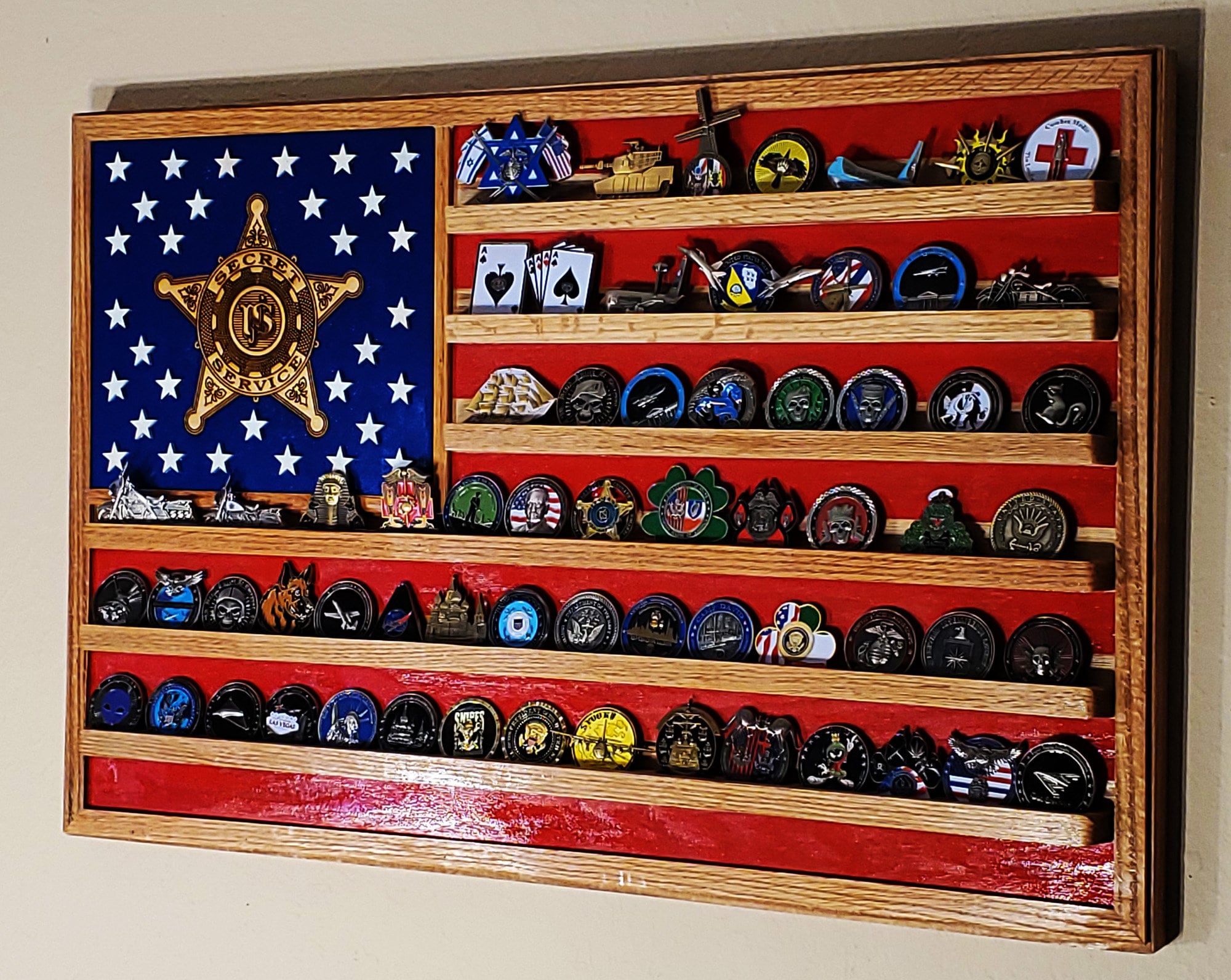 US Secret Service Challenge Coin Flag Display 36x20 inches | Etsy