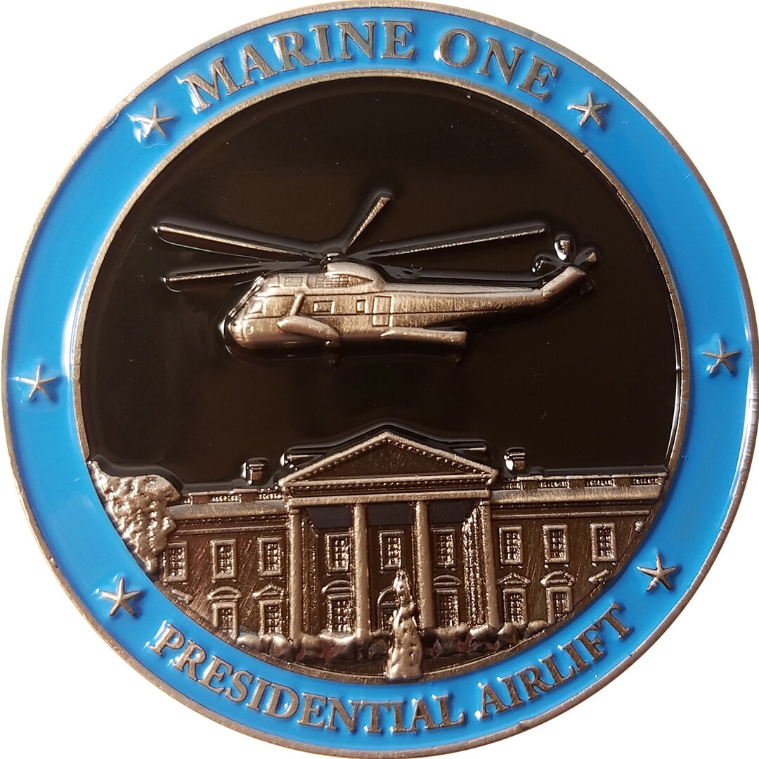 US Marines HMX-1 Marine One Presidential Airlift Challenge Coin 2" (26 ...