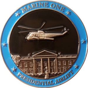 US Marines HMX-1 Marine One Presidential Airlift Challenge Coin 2" (26 ...