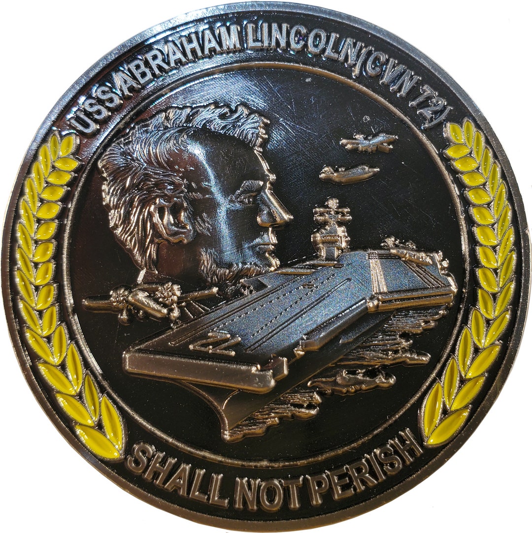 US Navy USS Abraham Lincoln CVN-72 Commemorative Challenge Coin 2" 154 ...