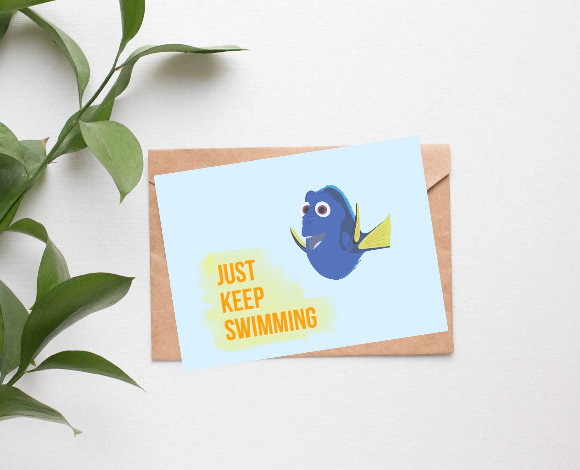Just Keep Swimming Card - Etsy