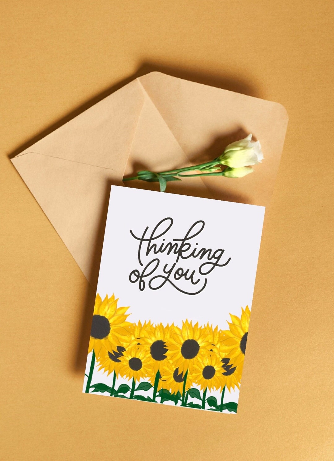 Thinking of You Sunflowers - Any Occasion Greeting Card - Etsy