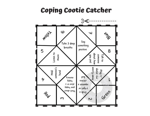 Coping Cootie Catcher | Etsy