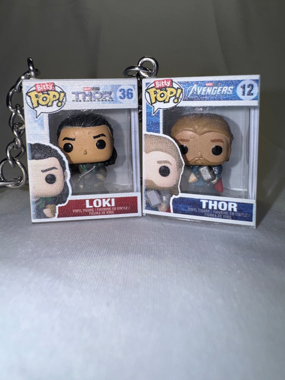 Sibling Keychains - Marvel Thor and Loki Funko Pop Keychains - Brothers ...