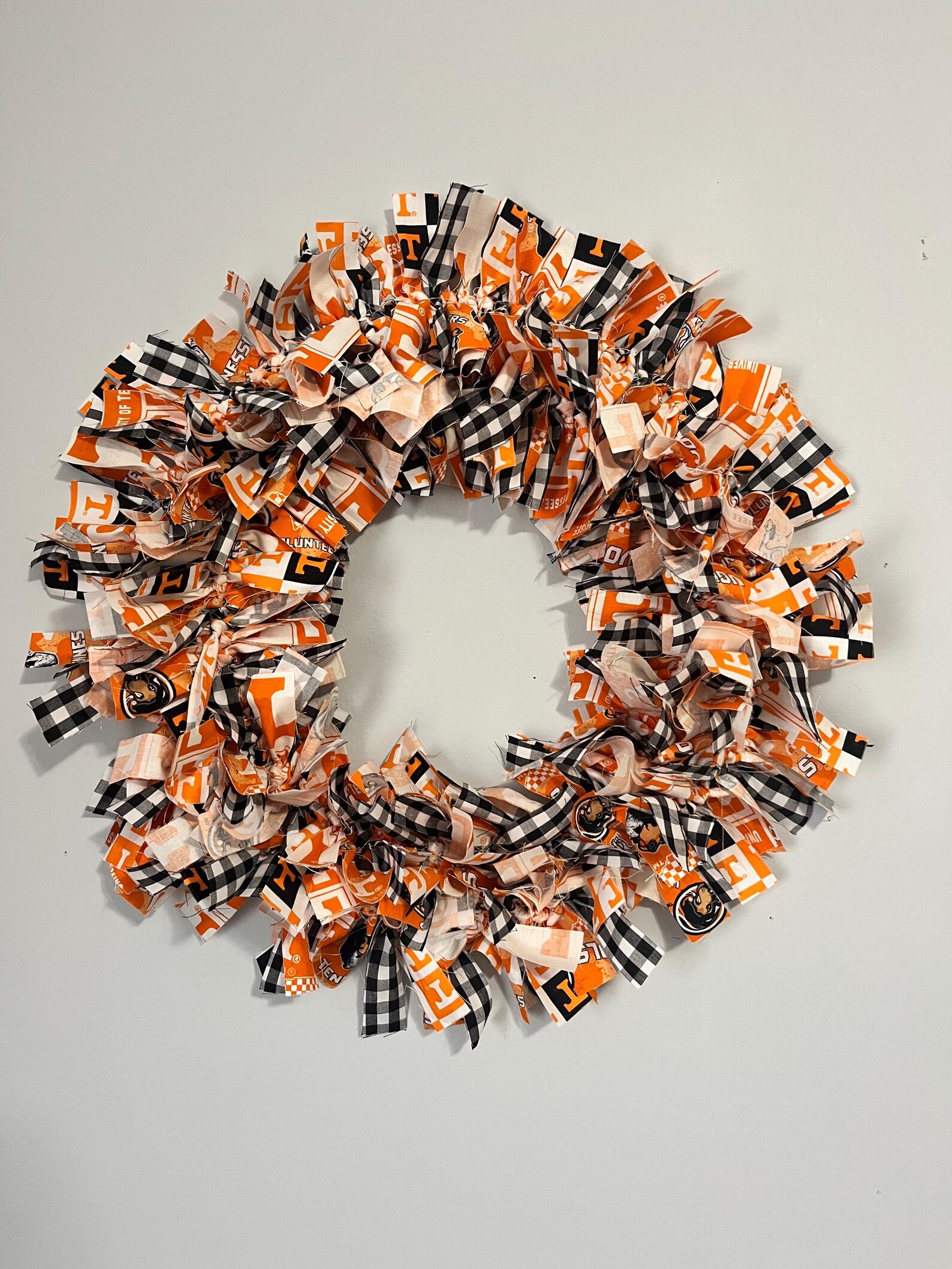 Tennessee TN Vols Rag Fabric Wreath - Etsy