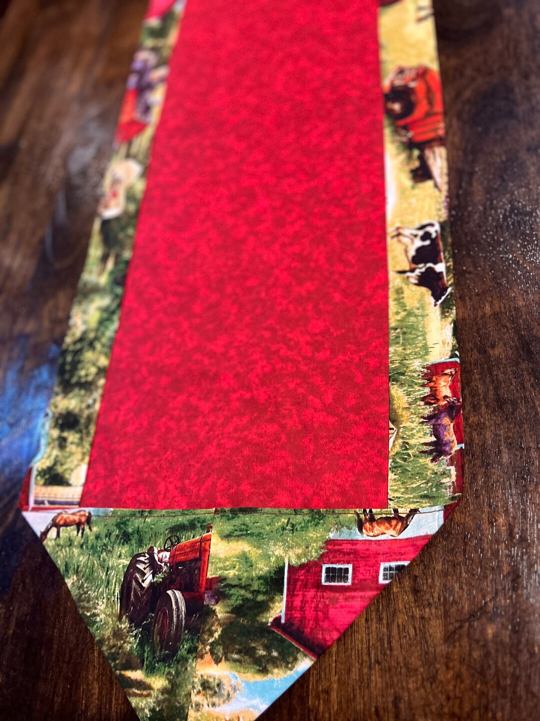 Farm Barn & Truck Table Runner - Etsy