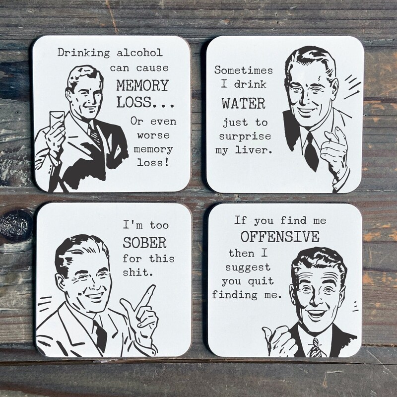 Funny Coasters Men - Etsy