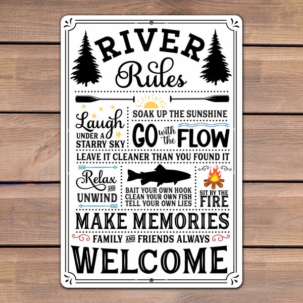 River Sign - Etsy
