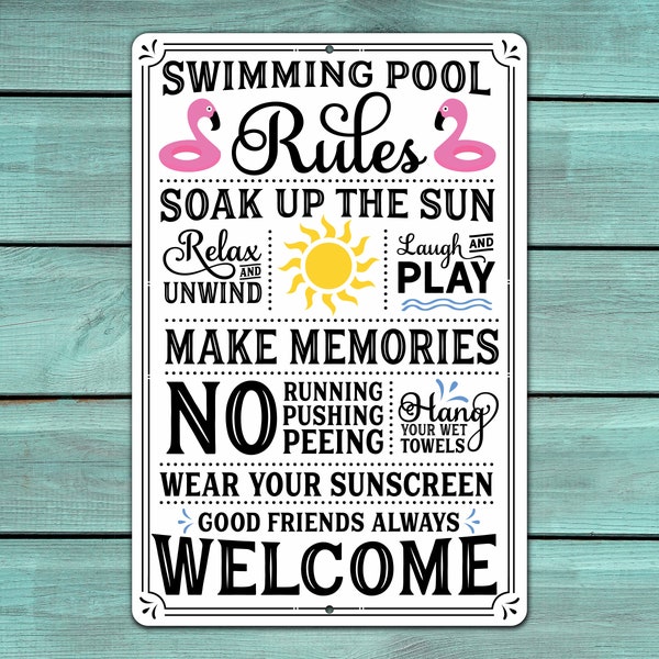 Pool Rules - Etsy