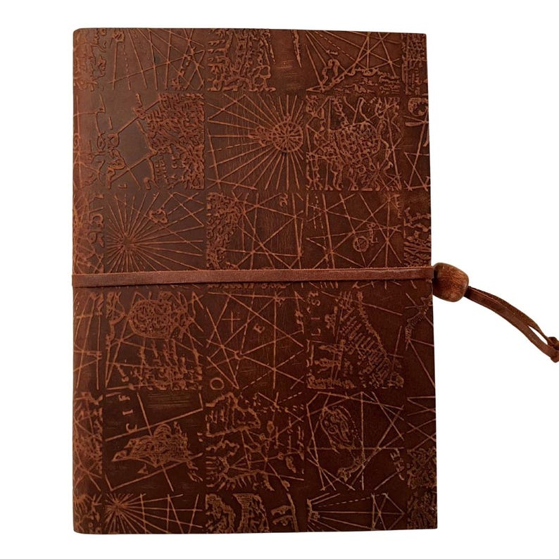 2026 Leather Diary. - Map. Handcrafted Annual Diary, Weekly or Daily ...