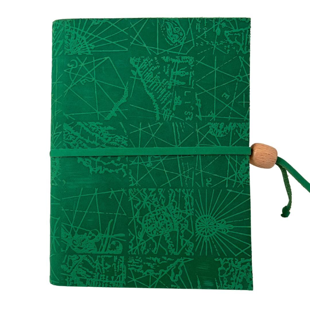 2026 Leather Diary. - Map. Handcrafted Annual Diary, Weekly or Daily ...