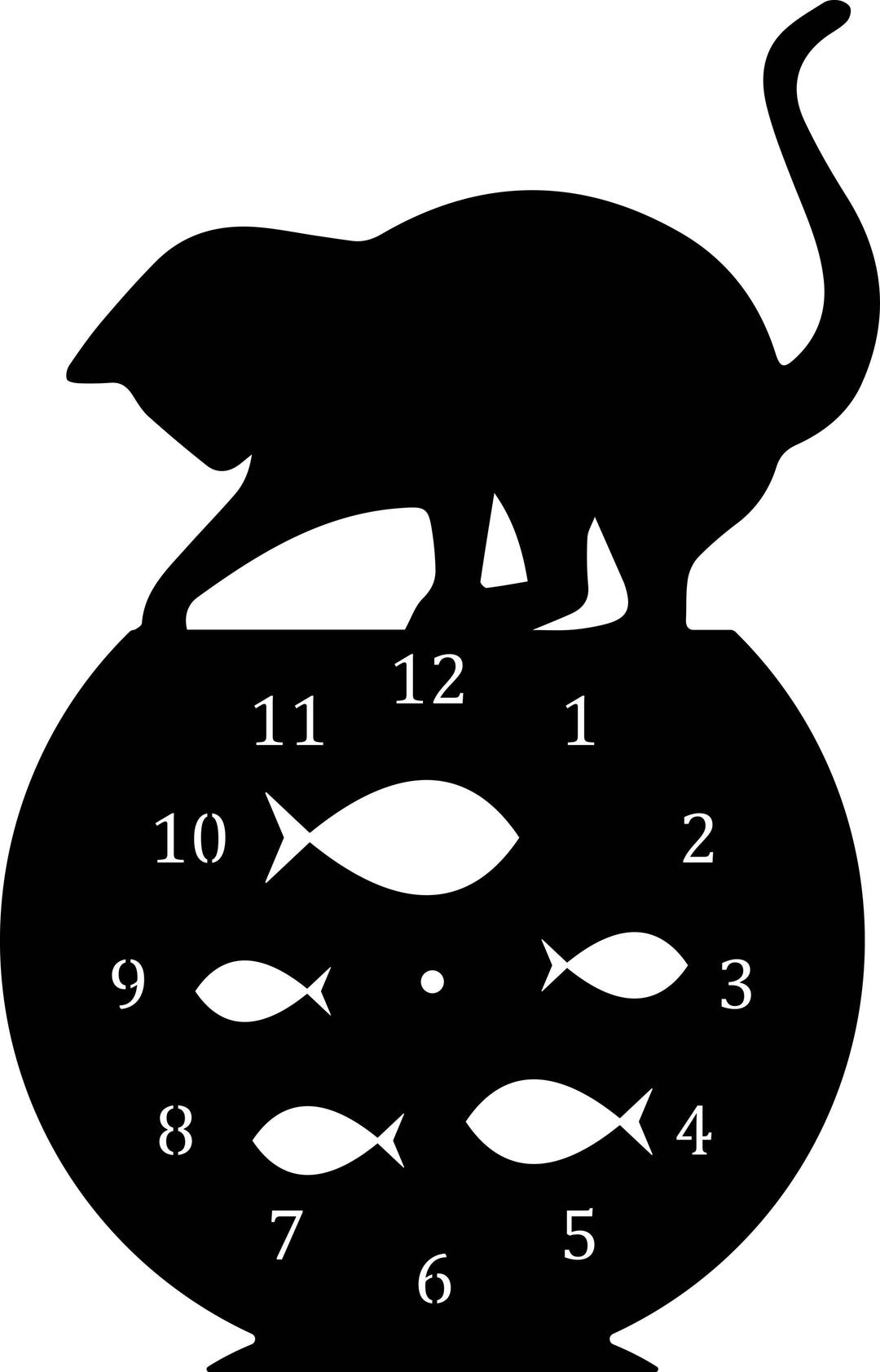 Ai Svg Dxf Pdf Eps Cat Clock File for Laser and CNC | Clock | Cat - Etsy