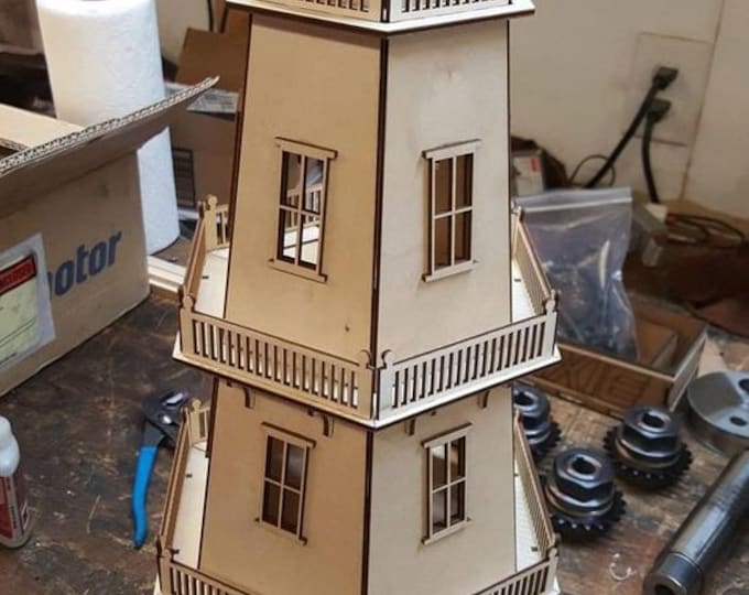 Lighthouse, Diorama Octagon, Cornwall, Laser Cut Layered Wooden Wall ...