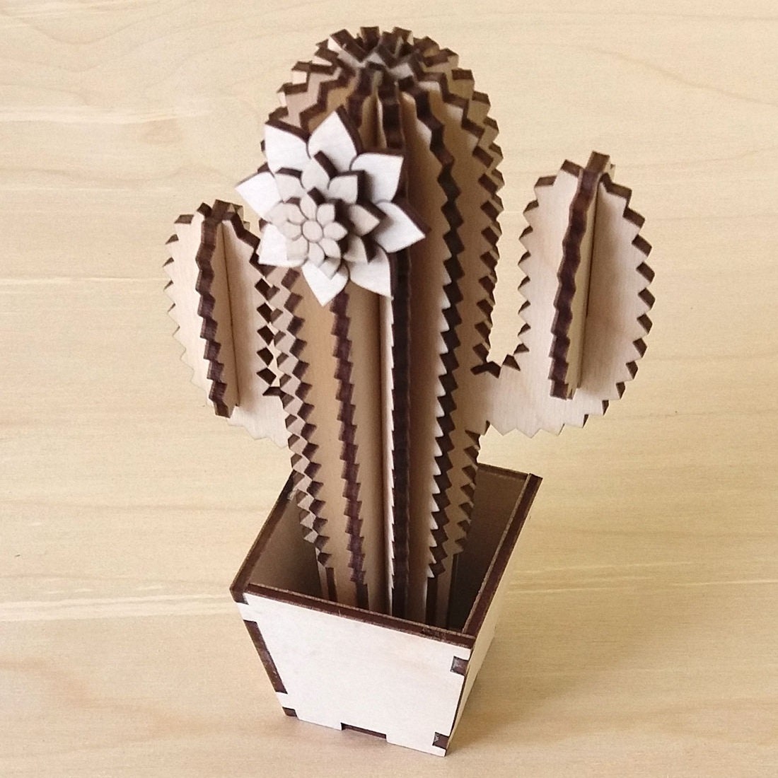 Cactus Digital File for Laser and CNC 3mm Wood | CDR SVG Dxf Ai | Art ...