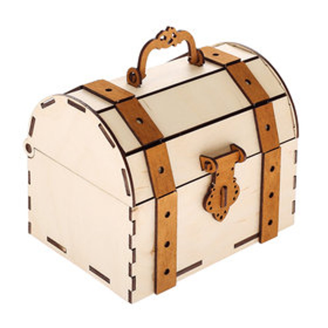 Wooden Chest With Lock and Hook 3mm Digital File for Laser and CNC ...