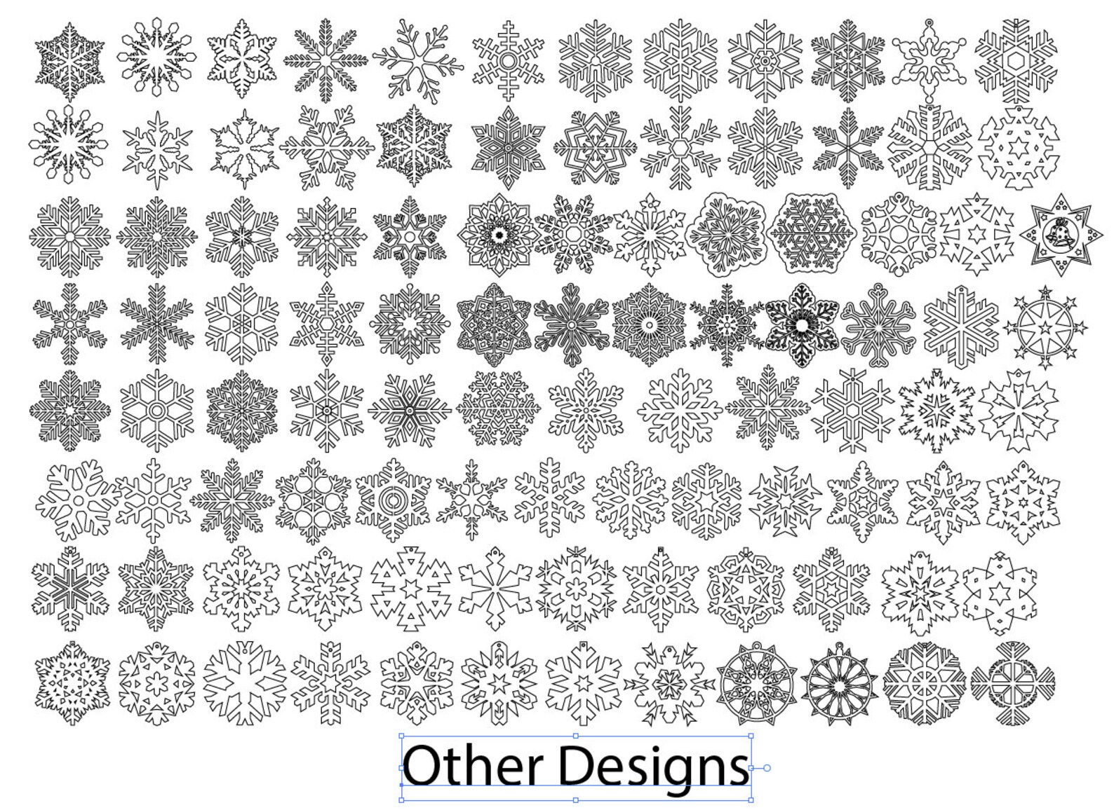 Christmas Tree Snowflakes Digital File for Laser and CNC Dxf Ai Svg PDF ...