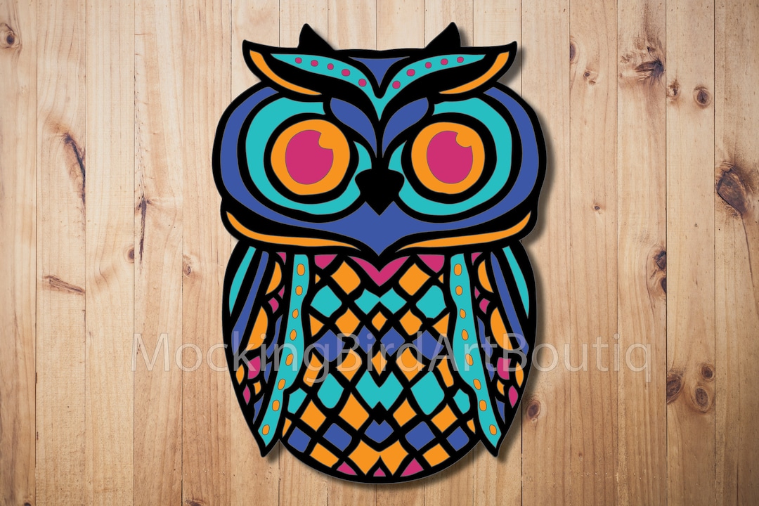 Owl Multi Layers File for Laser, CNC, Cricut, Silhouette | Ai Dxf Svg ...
