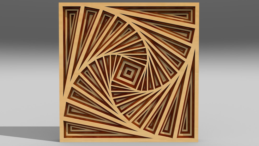 Multilayer Square Digital File for Laser and CNC | CDR SVG Ai Eps ...