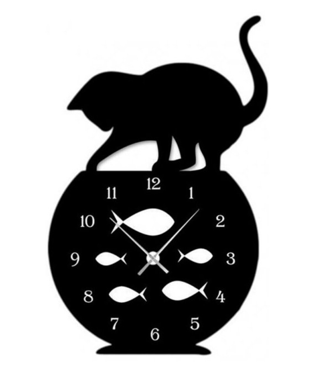 Clock Cat Digital File for Laser and CNC Clock Ai Svg Dxf Pdf Eps Laser ...