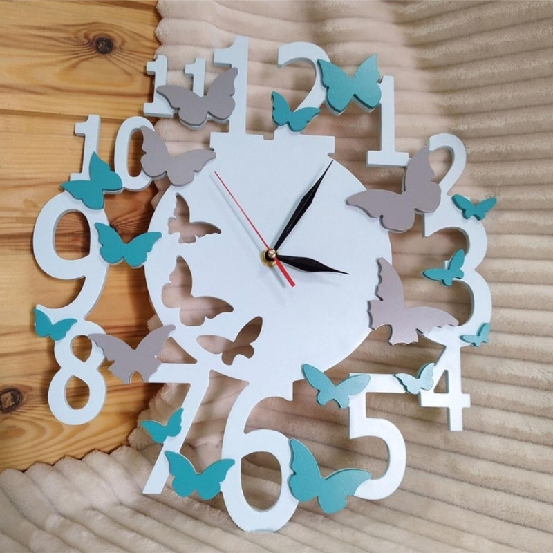 Butterfly Clock - Etsy UK