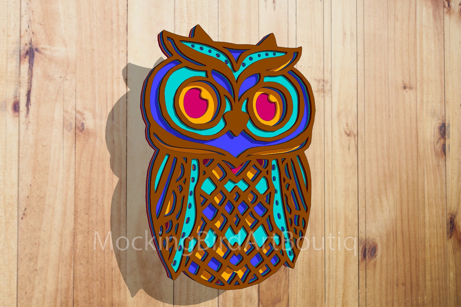 Owl Multi Layers File for Laser CNC Cricut Silhouette Ai - Etsy