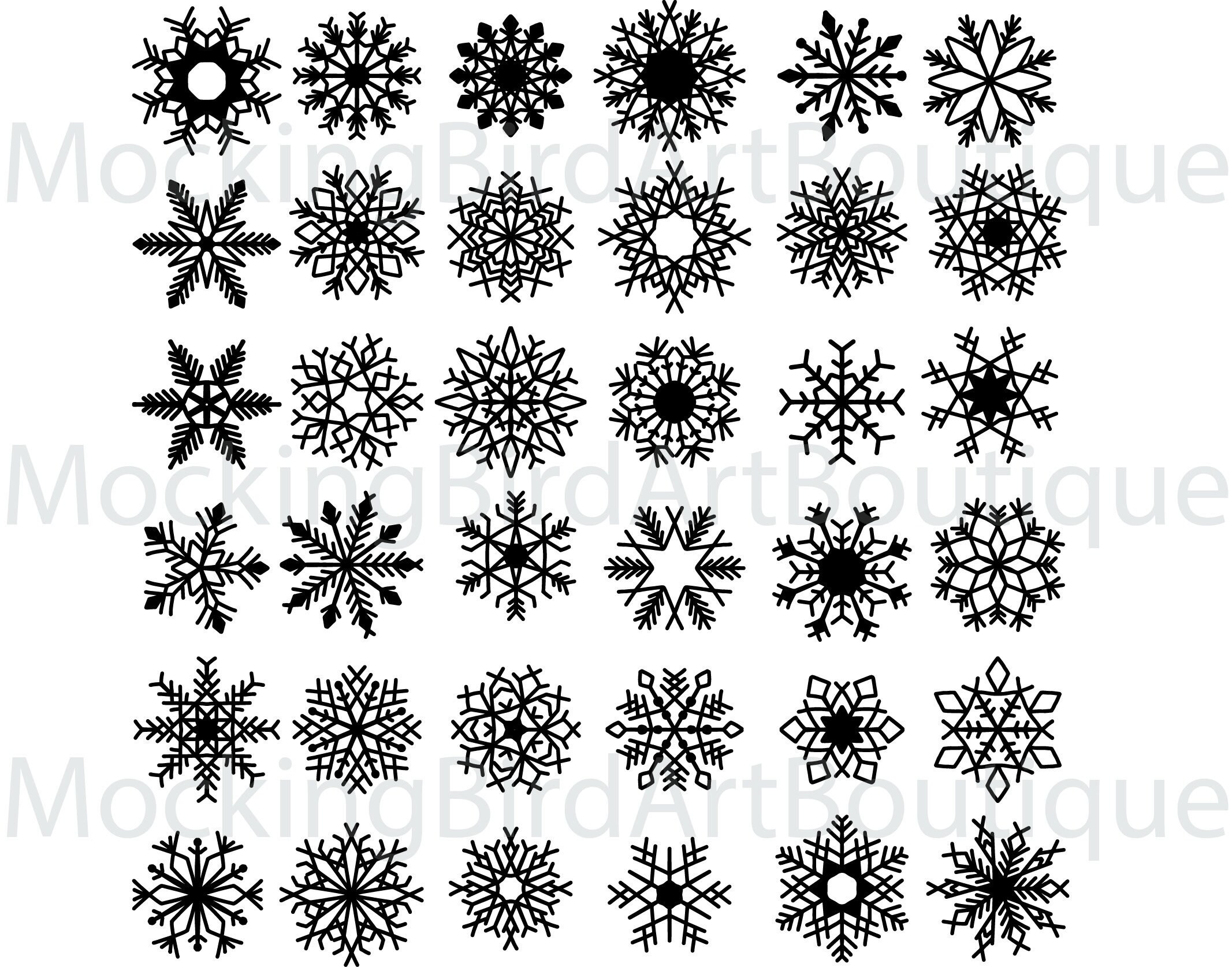 Christmas Tree Snowflakes Laser Cut Files Svg Dxf Ai Vector Plans